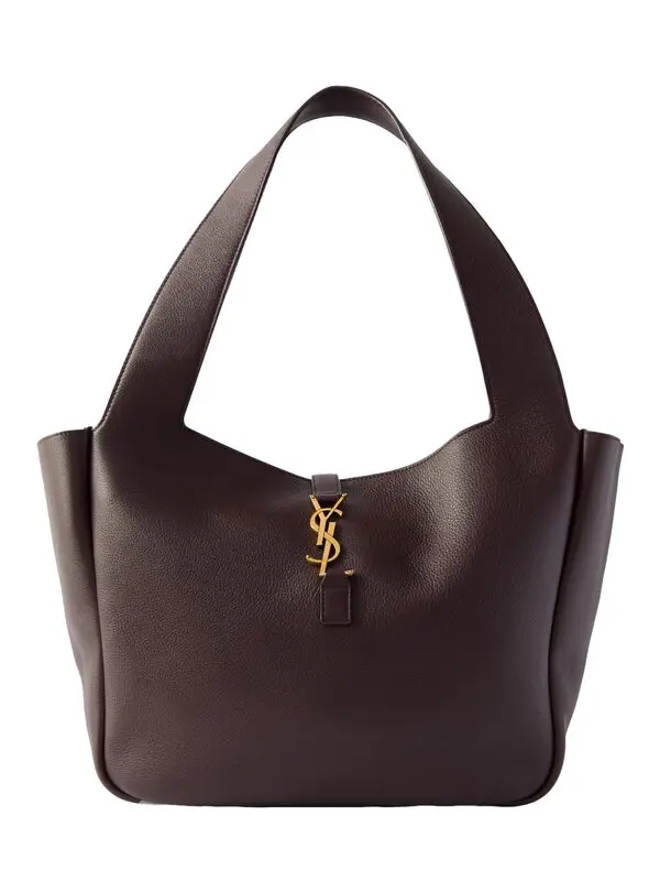 Saint Laurent Le 5 À 7 Bea Leather Tote - Burgundy