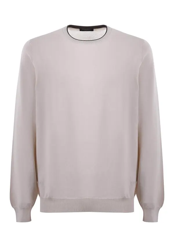 FAY Cotton Yarn Sweater - Ivory