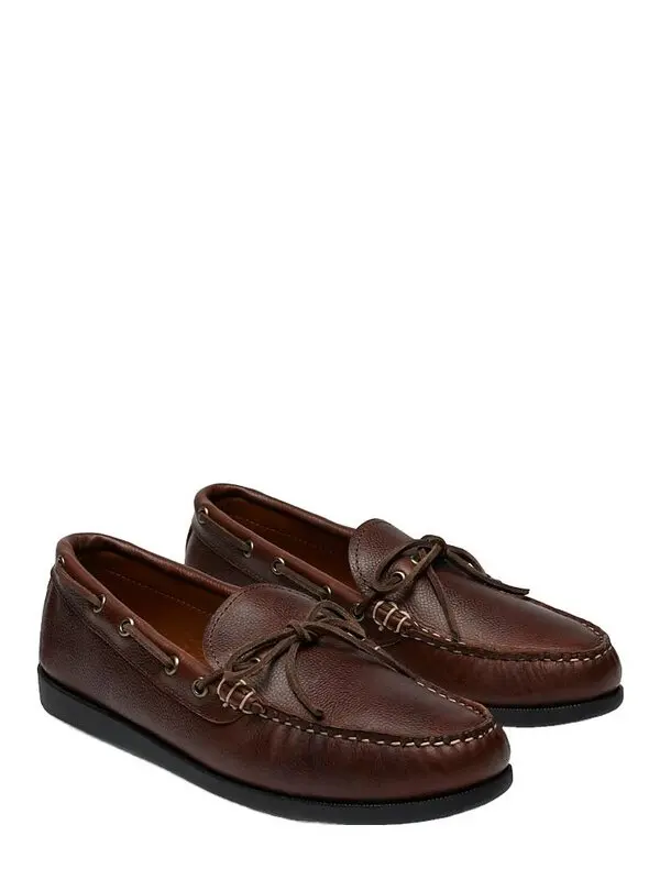Quoddy Canoe Shoe - Brown Print