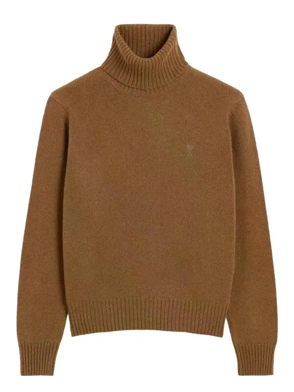 Ami De Coeur Roll-neck Sweater - Brown