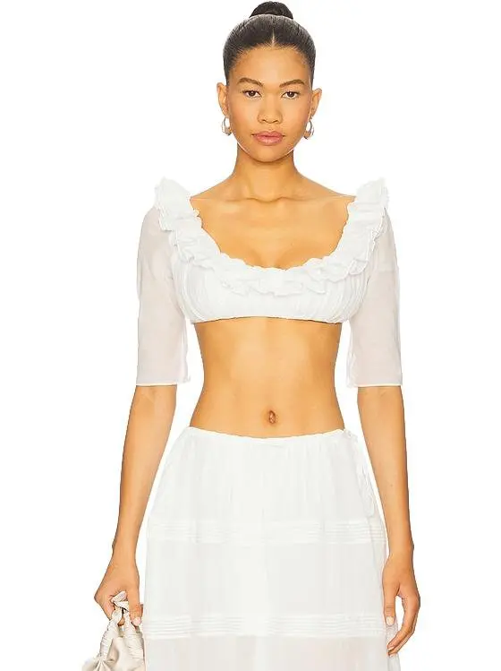 MIRROR PALAIS The Mirage Top - White Rose
