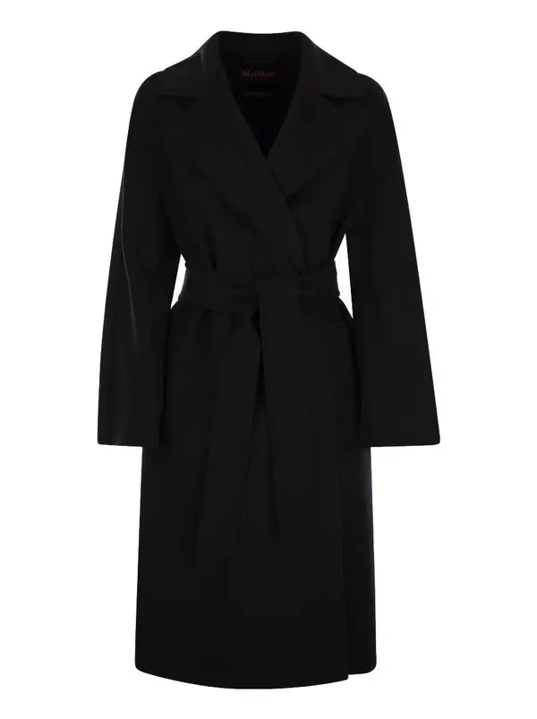 MAX MARA STUDIO Cles Wool, Cashmere And Silk Coat - Black