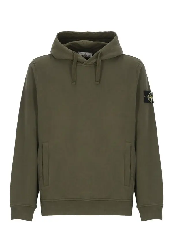 Stone Island Cotton Hoodie - Green