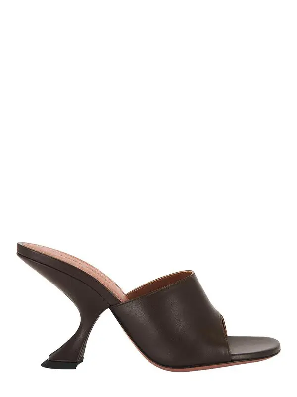 Amina Muaddi Taylor 90 Slipper - Coffee
