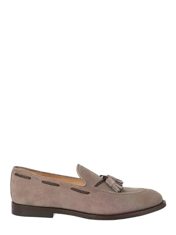 Brunello Cucinelli Tassel Suede Loafers - Neutrals