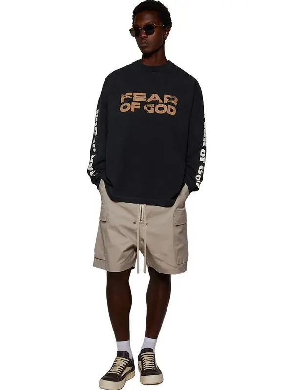 Rick Owens Cotton Poplin Cargo Bela Shorts - White
