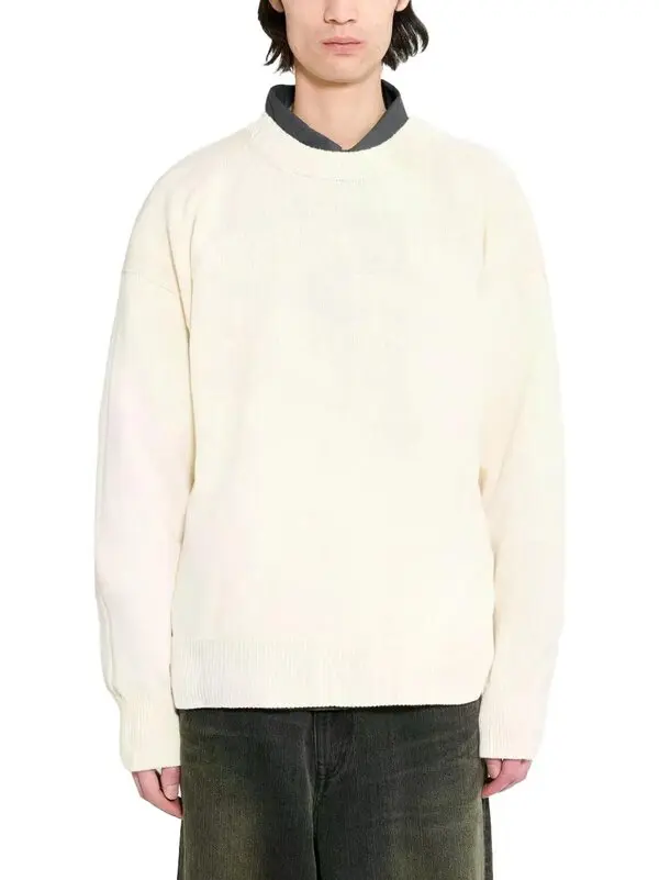 MARGARET HOWELL Crew-neck Cotton Sweater - Neutrals
