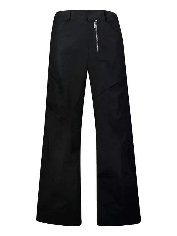 L8 STUDIO Zip-front Wide-leg Trousers - Black
