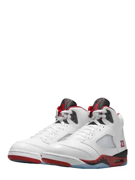 JORDAN Air 5 Retro Og Sneaker - White/fire Red/black