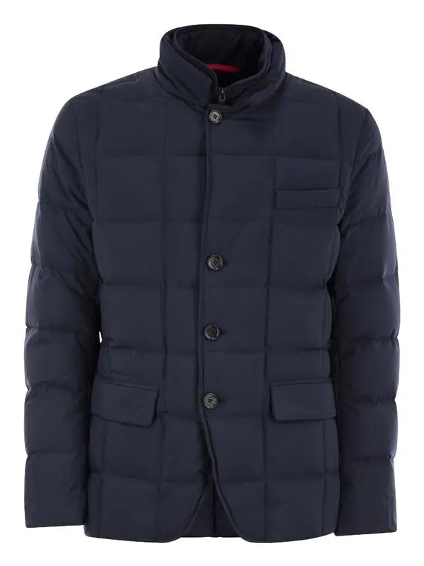 FAY Double-front Down Jacket - Blue