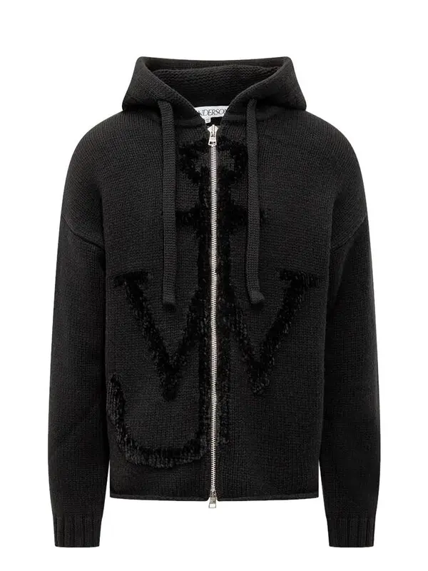 JW Anderson Long-sleeved Wool Sweatshirt - Black