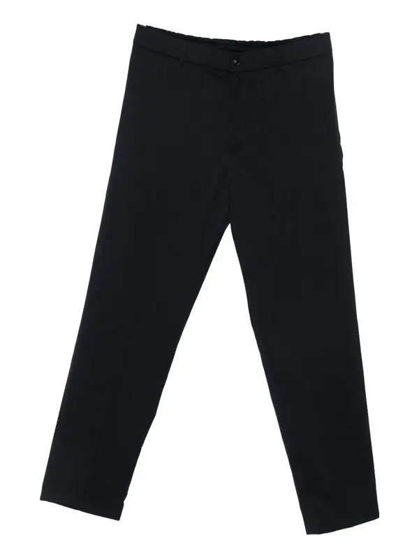 Moncler Wool-blend Straight-leg Trousers - Blue