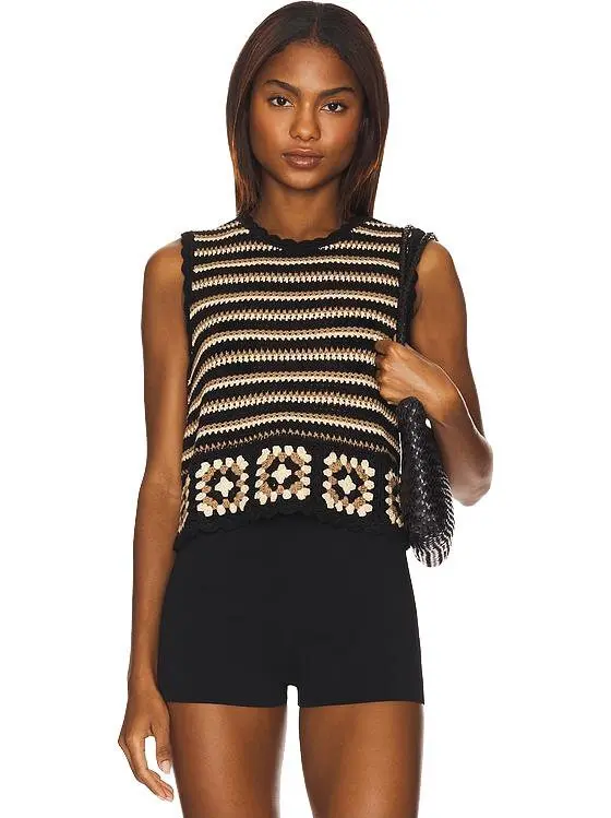 Rails Hazel Crochet Top - Milos Crochet