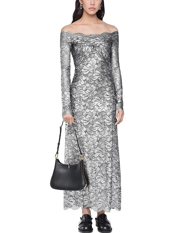 Rabanne Long Dress - Black/silver