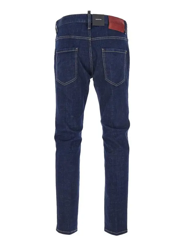 Dsquared2 Denim Jeans With Logo Patch - Blue