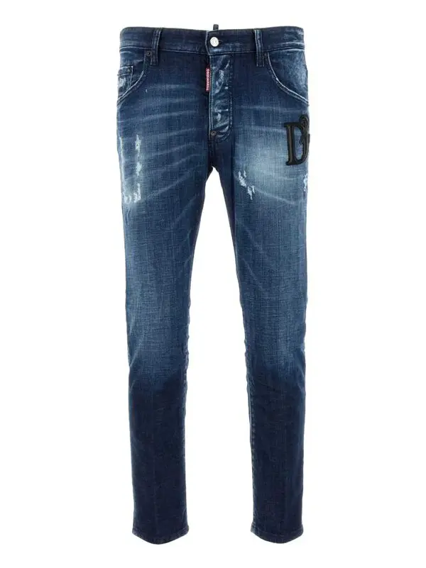 Dsquared2 Stretch Denim Skater Jeans - Blue