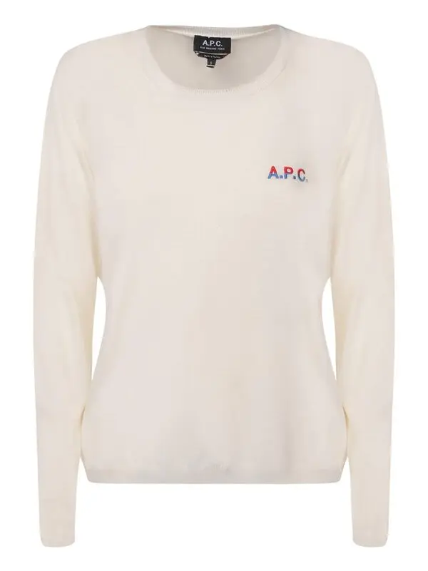 A.p.c. Cotton Knit Sweater - White