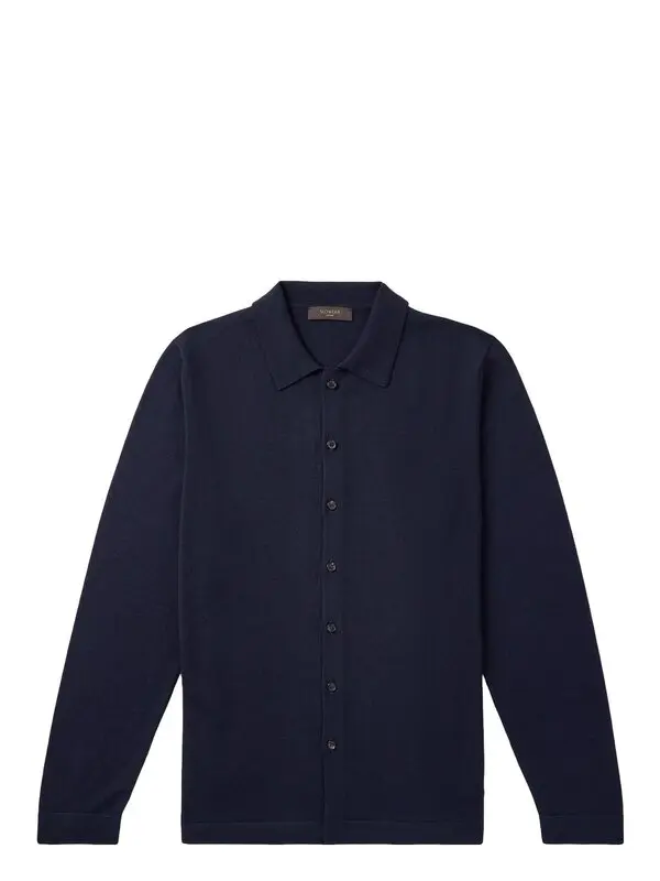 Incotex Wool Cardigan - Blue