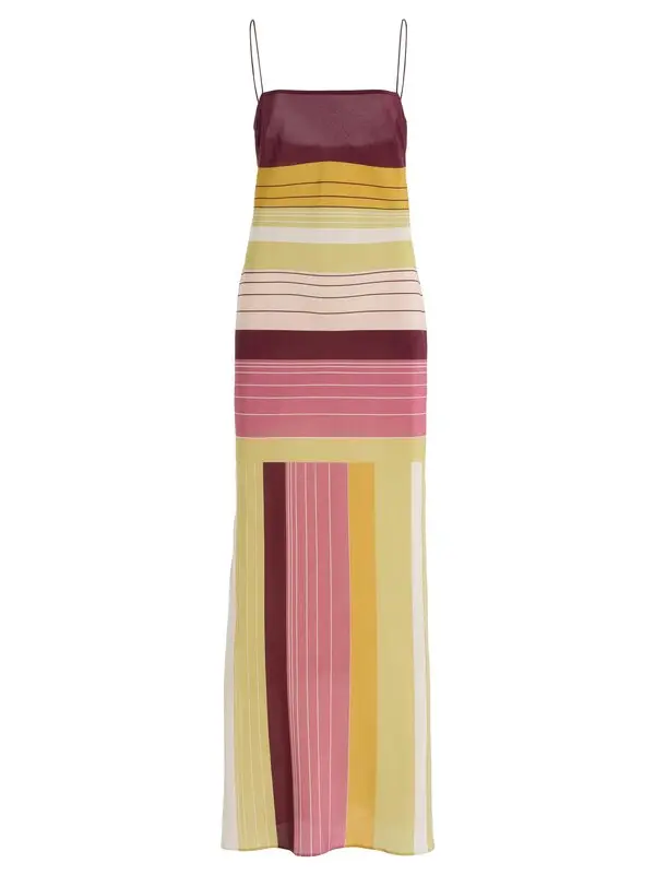 Sir The Label Fontana Silk Slip Maxi Dress - Multi