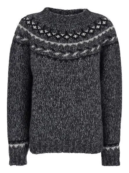 P.a.r.o.s.h Fair Isle Patterned Sweater - Grey