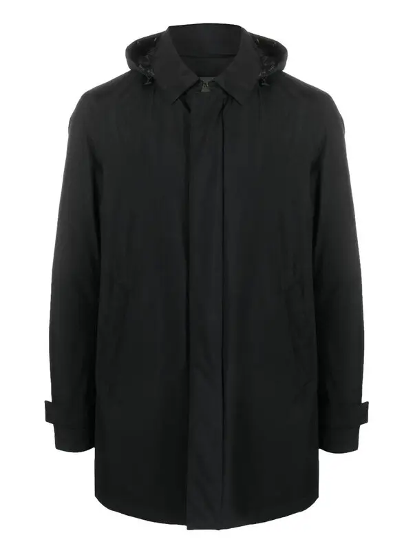 Herno Padded Jacket With Detachable Hood - Black