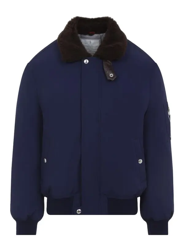 Brunello Cucinelli Nylon Down Jacket - Blue