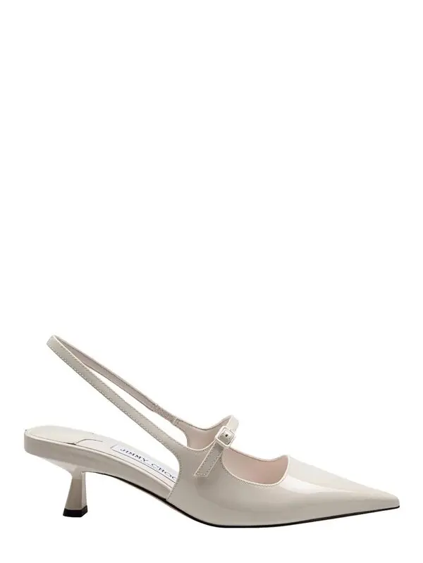 JIMMY CHOO Slingback In Shiny Leather - Beige