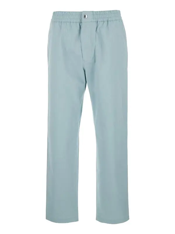 Maison Kitsuné Light Straight Cotton Pants - Blue