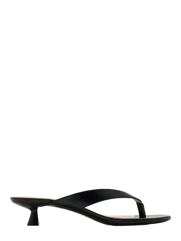 STUART WEITZMAN 35mm Rio Leather Heeled Sandals - Black