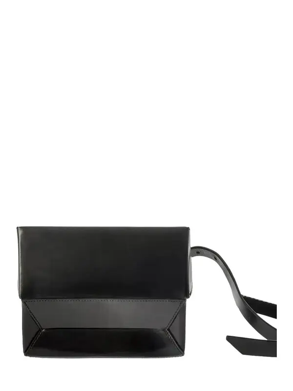 MERRYL TIELMAN Debby Geometric-panelled Leather Belt Bag - Black