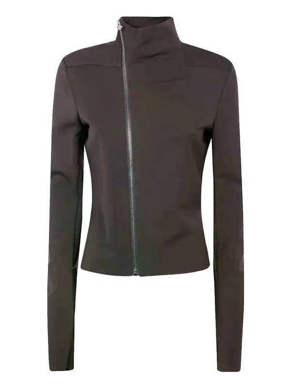 Rick Owens Gary High-neck Zip-front Jacket - Brown