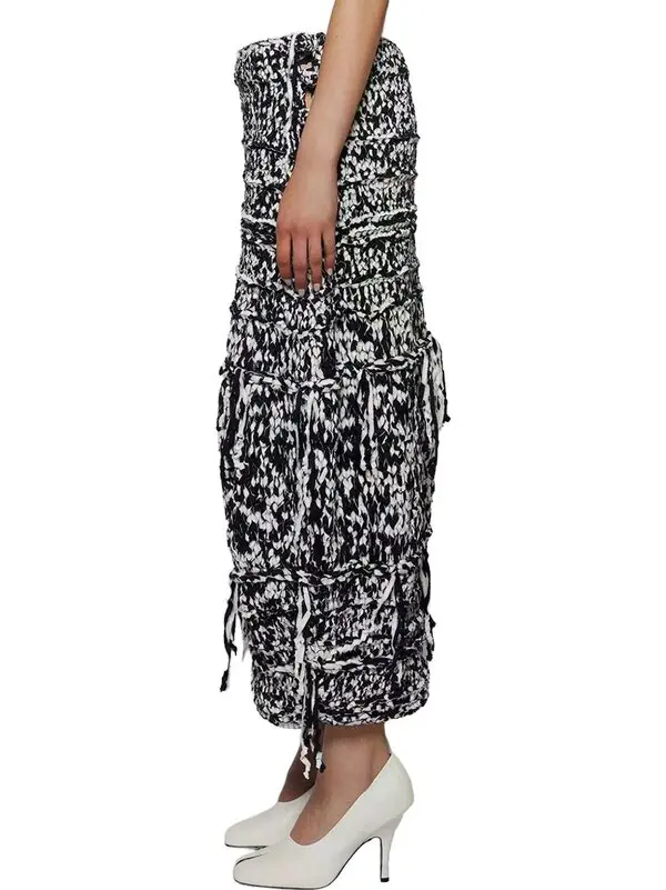 Khaite Inna Tiered Skirt - Blue