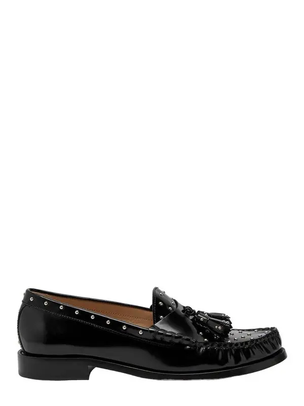 STUART WEITZMAN Lottie Studded Loafers - Black