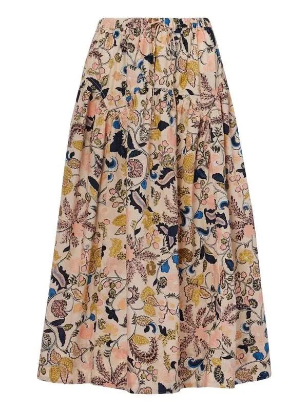 Ulla Johnson Rosen Floral Cotton Maxi Skirt - Multicoloured
