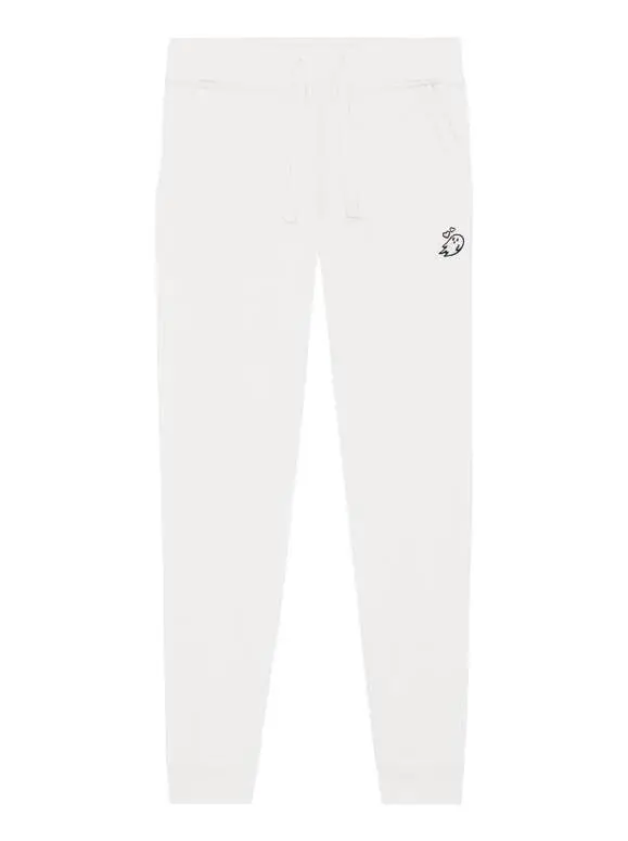 DALIX Heartly Ghost Midweight Fleece Jogger Pant - White