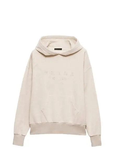 Prada Graphic-print Cotton Hoody - Neutral