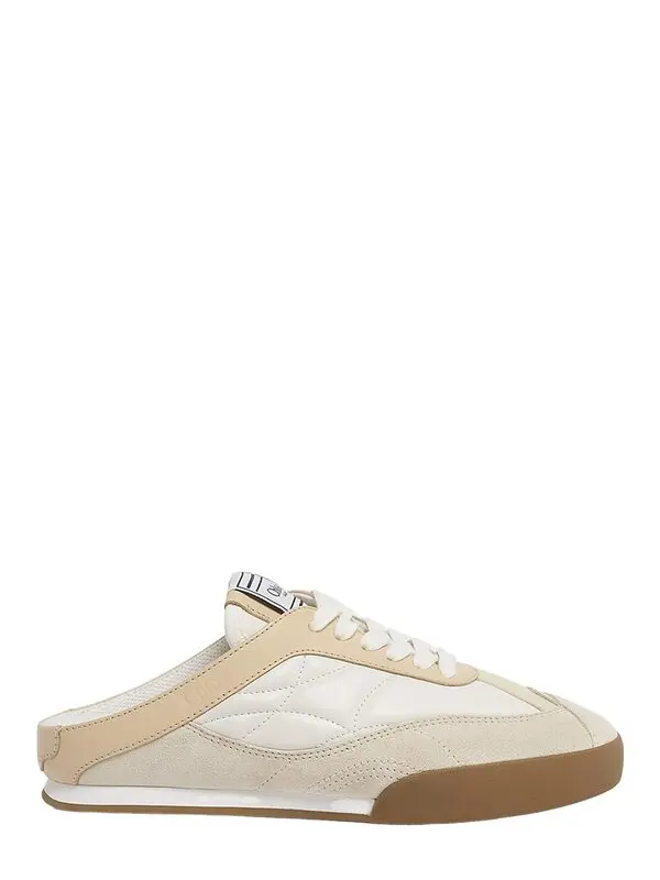 Chloé Kick Leather And Suede Sneaker Mules - Tender Peach