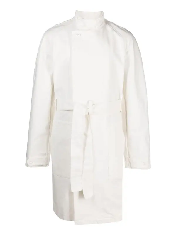 WINNIE N.Y.C Tie Detailed Overcoat - Beige