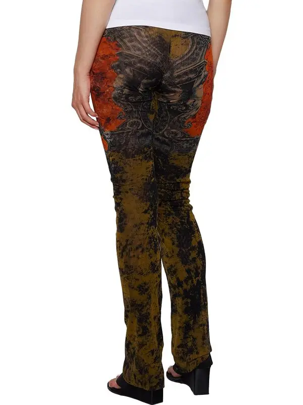 Jean Paul Gaultier Mesh Printed Trousers - Multi