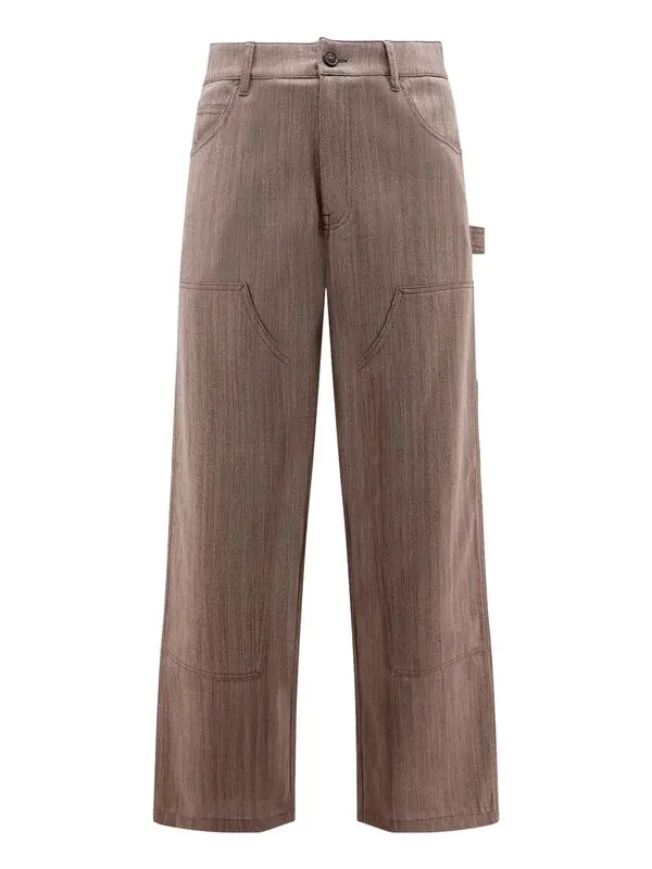 Golden Goose Marley Virgin Wool Blend Trousers - Brown