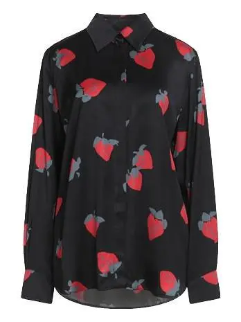 MSGM Multicolor Satin Shirt - Black