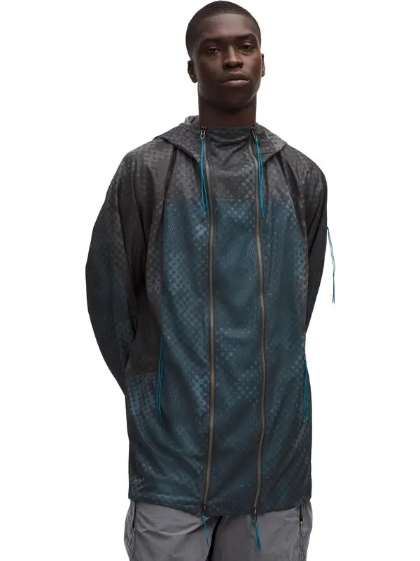 Lululemon Woven Double-zip Jacket - From Afar Graphite Grey Asphalt Grey/indian Ocean