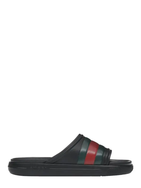 Gucci Web Slide Sandal - Black/green/red