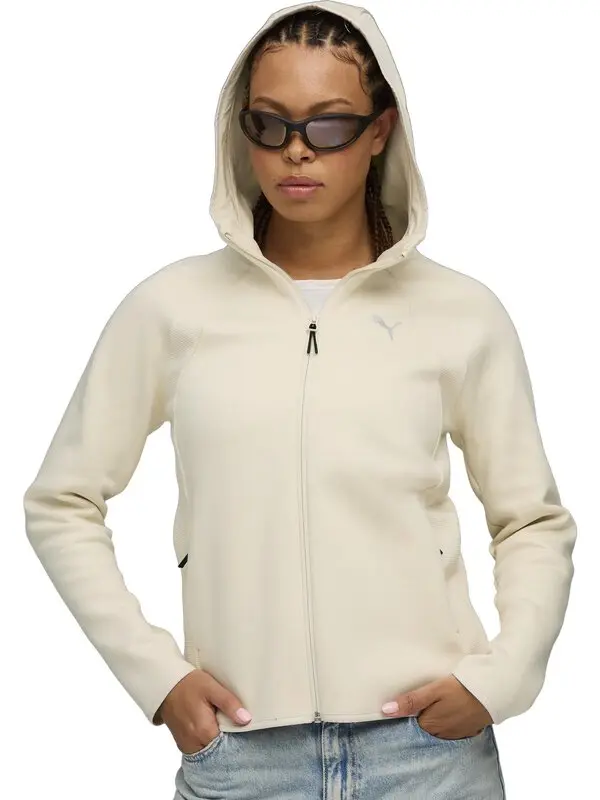 PUMA Evostripe Full Zip Hoodie - White
