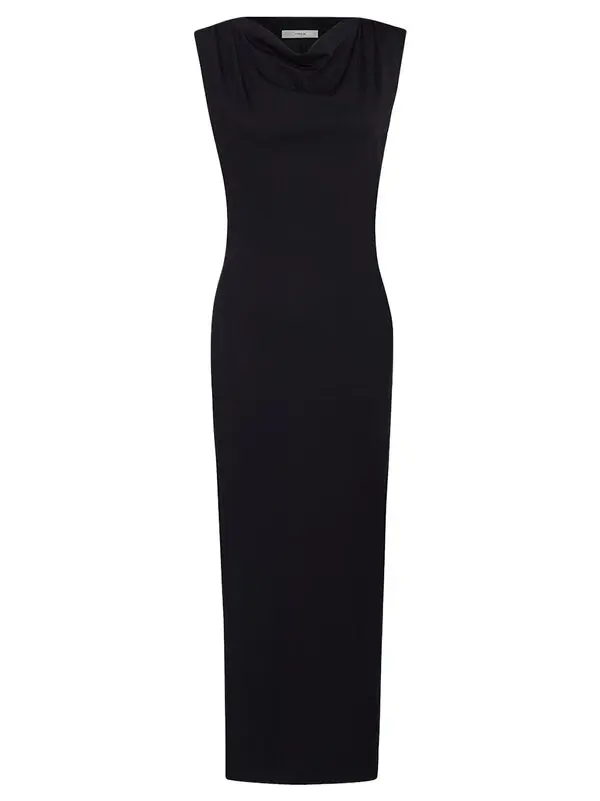 Vince Cowl-neck Muscle Tee Midi Dress - Brick Rose