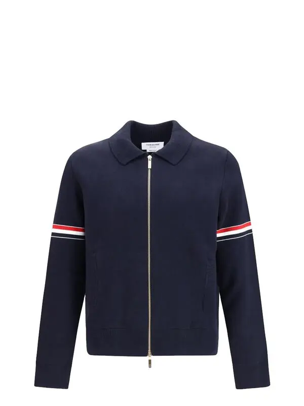 Thom Browne Zip-up Sweatshirt - Blue