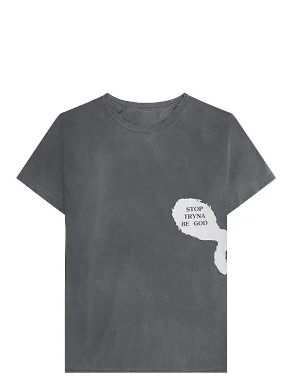 CACTUS JACK BY TRAVIS SCOTT Astroworld Stop Tryna Be God Reversible T-shirt - Grey