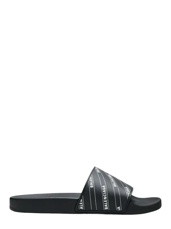 Balenciaga All Over Print Slides 2019 - Black