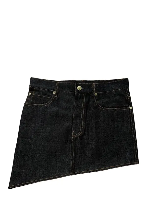 Helmut Lang Asymmetric Mini Skirt - Blue