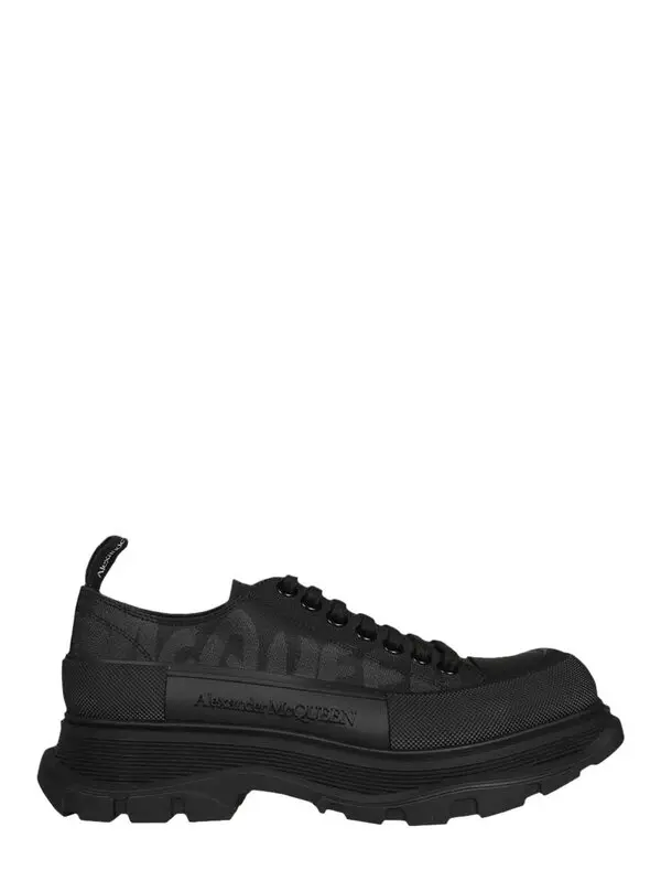 Alexander McQueen Tread Slick Lace Up Sneakers - Black